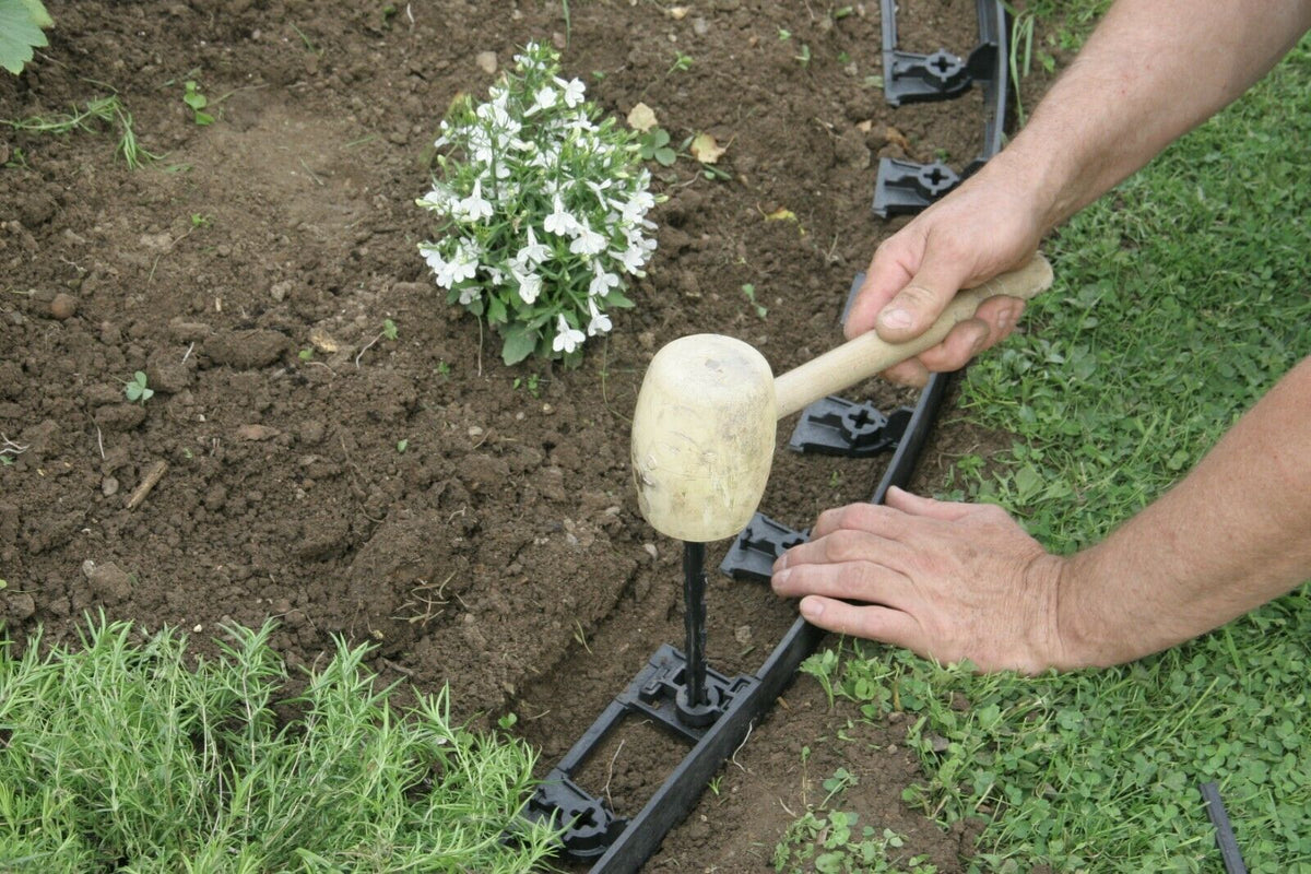 Jouplast Heavy Duty, Flexible Lawn Edging Strip - 8 Plastic Anchor Sta ...